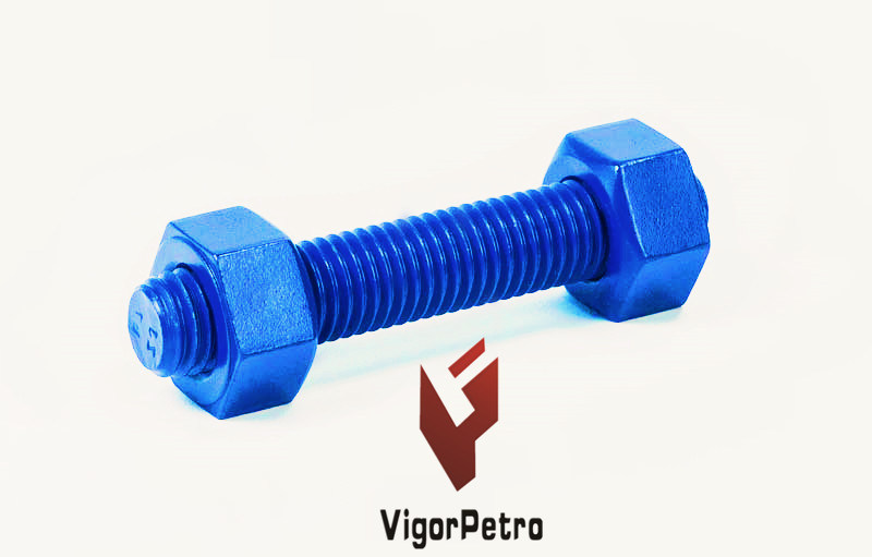 Teflon PTFE Coated Stud Bolts, Xylan coated ASTM A193 B7 Stud bolt ...