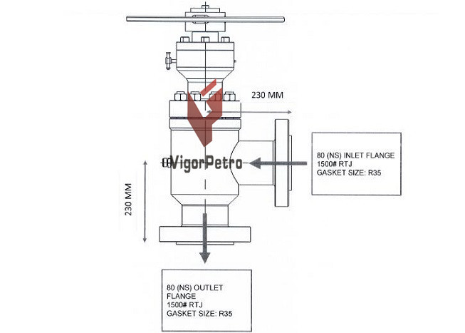 Cage and External Sleeve Choke Valve DN80 (3-1/8") ASME 1500#(5000PSI ...