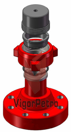 WECO Adapter Flange 2-1/16" 10000PSI x 3" Fig 1502 Wing, API 6A